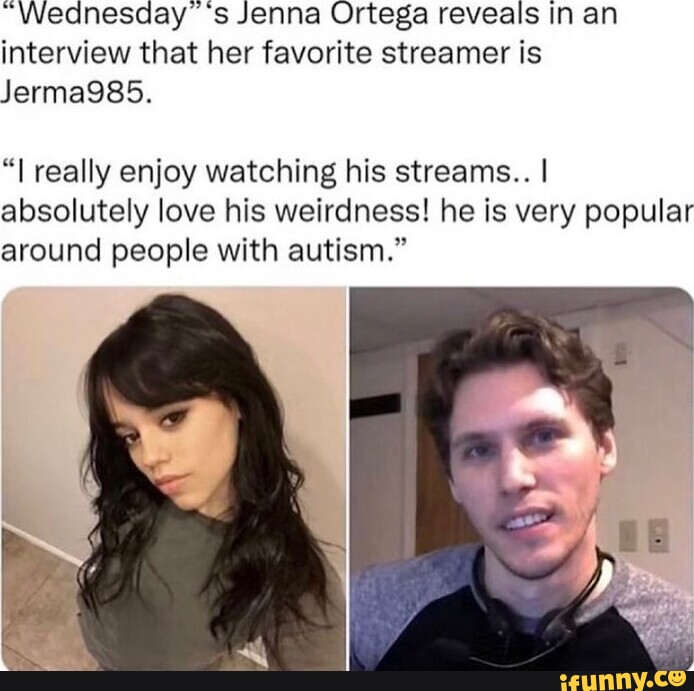 "Wednesday 's Jenna Ortega reveals in an interview that her favorite ...