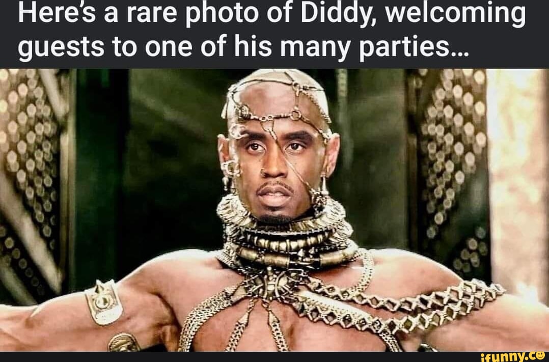Heres a rare photo of Diddy, welcoming guests to one of his many ...