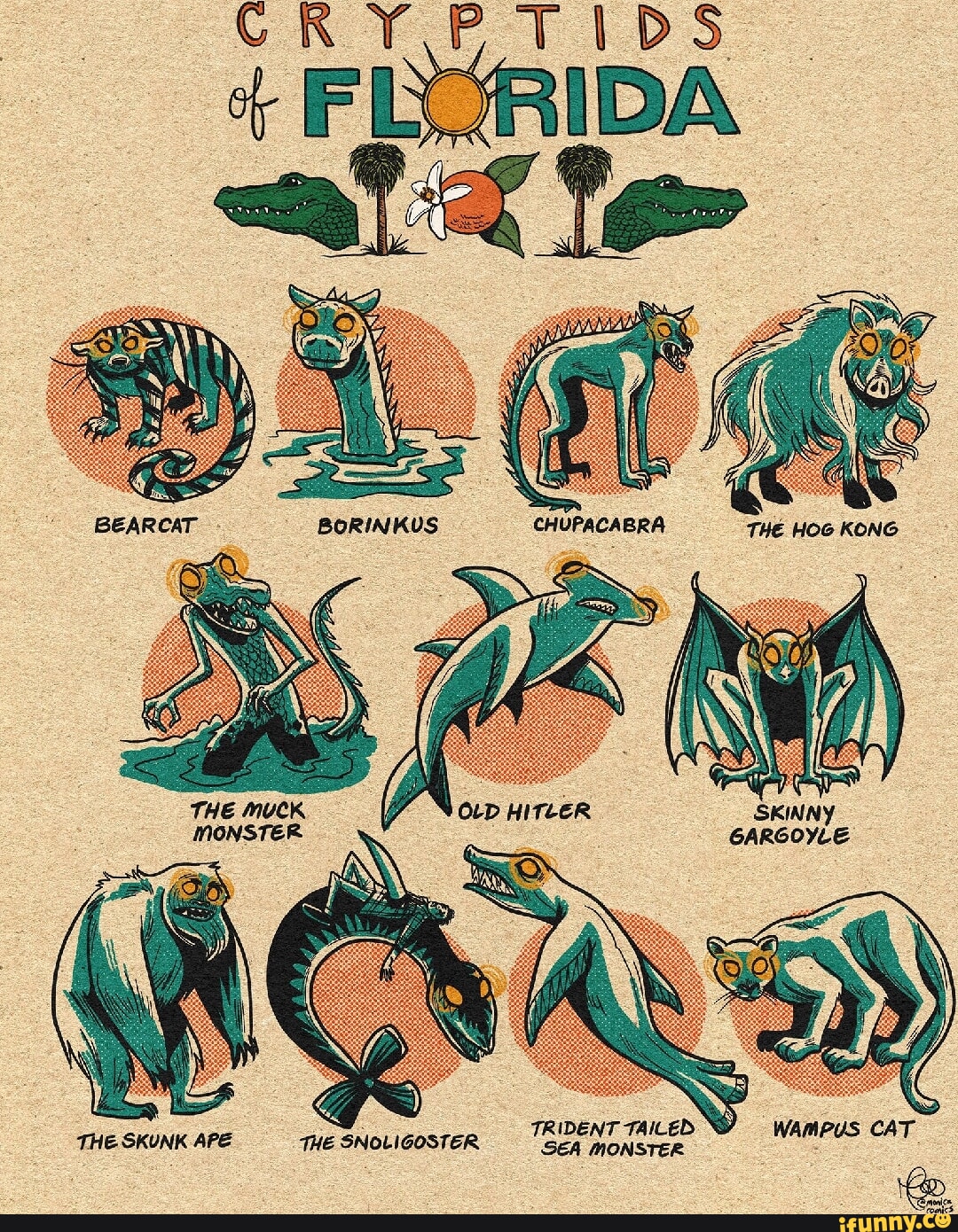 CRY PTIDS THE MUCK SKINNY MONSTER GARGOYLE TRIDENT TAILED THE SKUNK APE ...