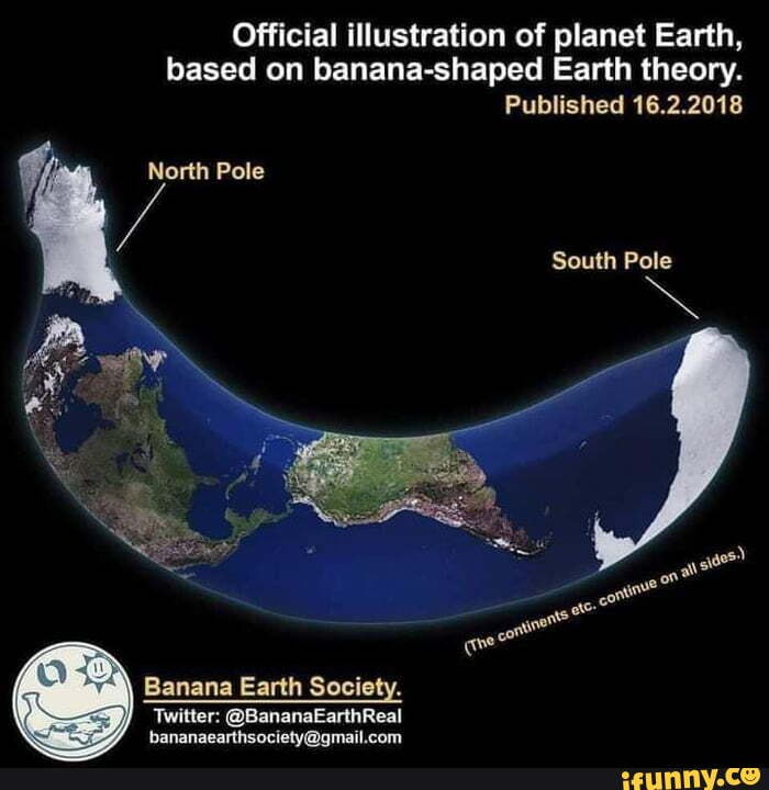 Official illustration of planet Earth, based on banana-shaped Earth ...