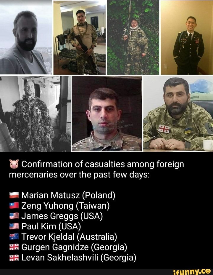 Confirmation of casualties among foreign mercenaries over the past few ...