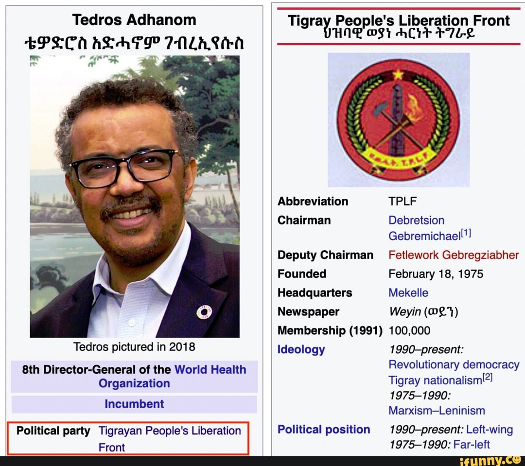 Tedros memes. Best Collection of funny Tedros pictures on iFunny