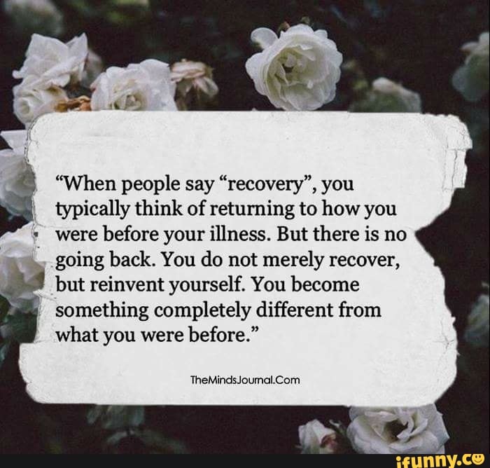 “When people say “recovery”, you typically think of returning to how ...