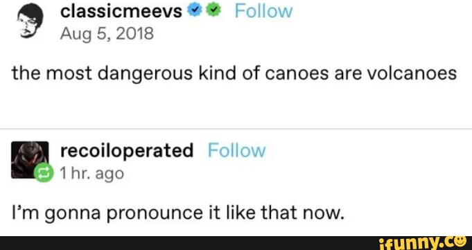 9 classicmeevs Follow Aug 5, 2018 the most dangerous kind of canoes are ...