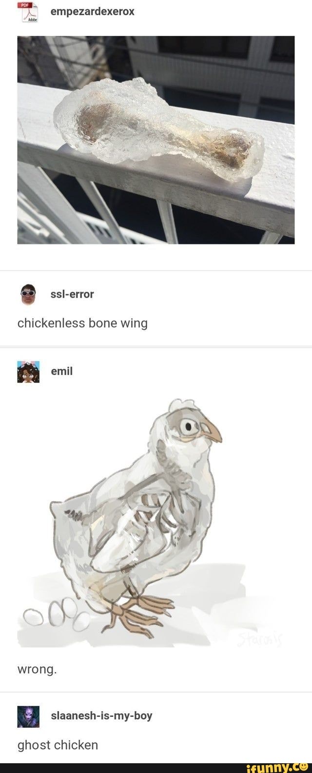 Chickenless bone wing a emil - iFunny