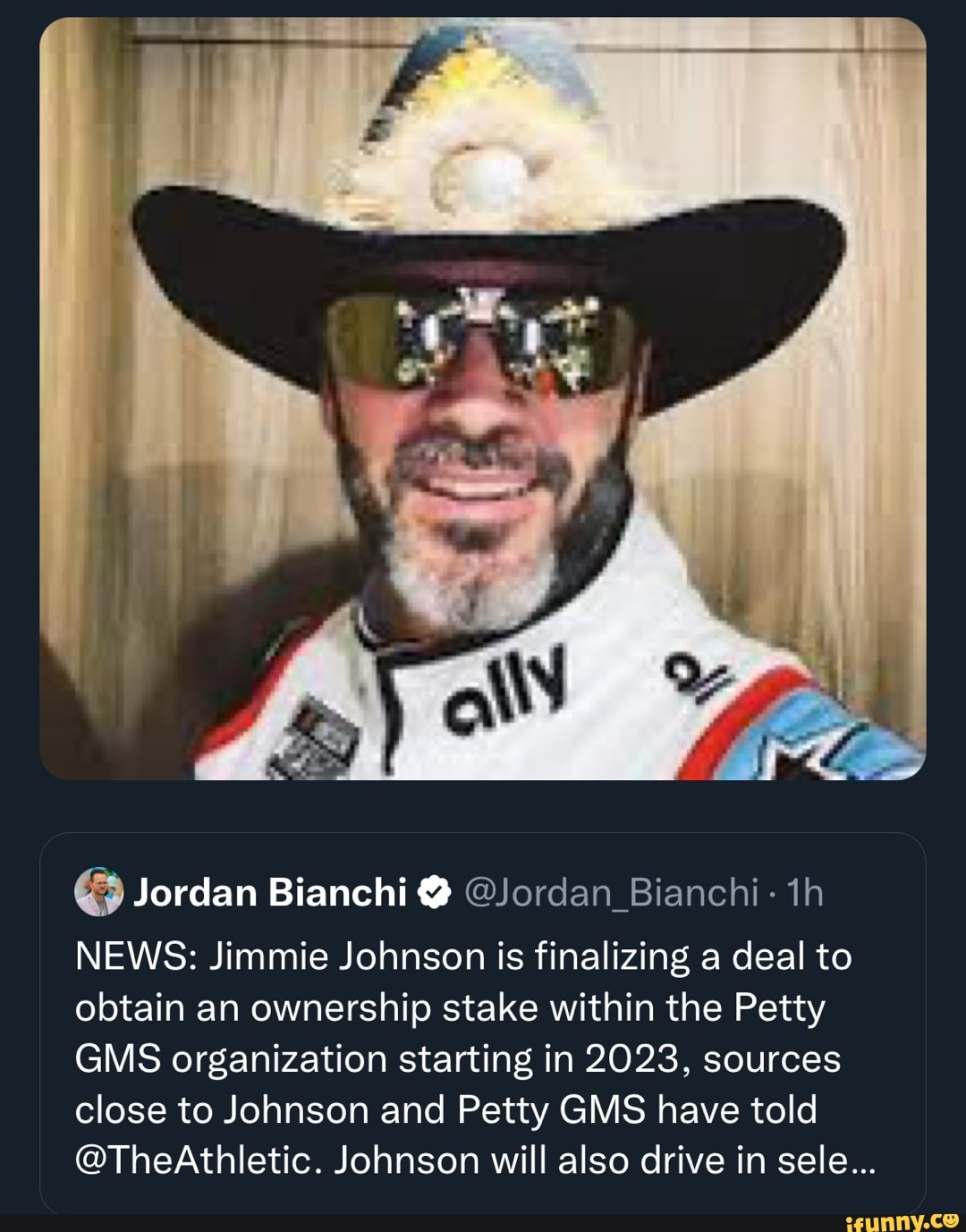 @ Jordan Bianchi @ @Jordan_ Bianchi- th NEWS: Jimmie Johnson is ...