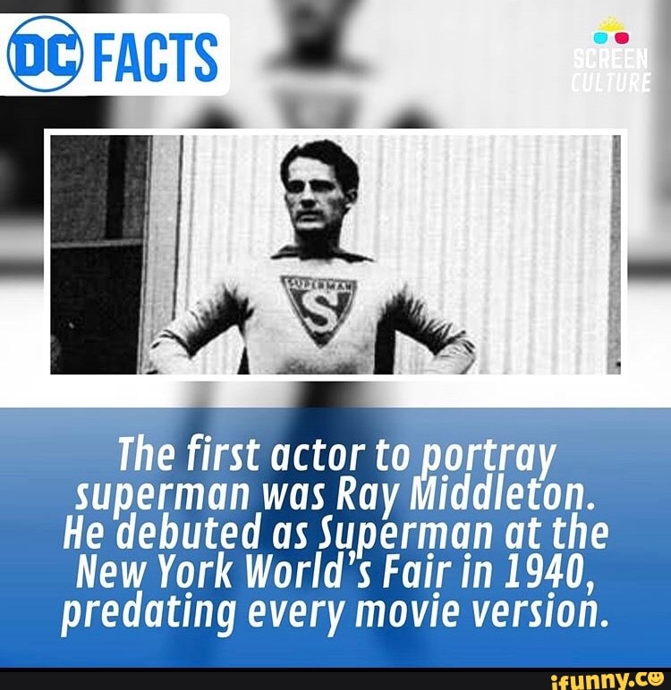 SCREEN CULTURE The first actor to portray superman was Ray Middleton ...