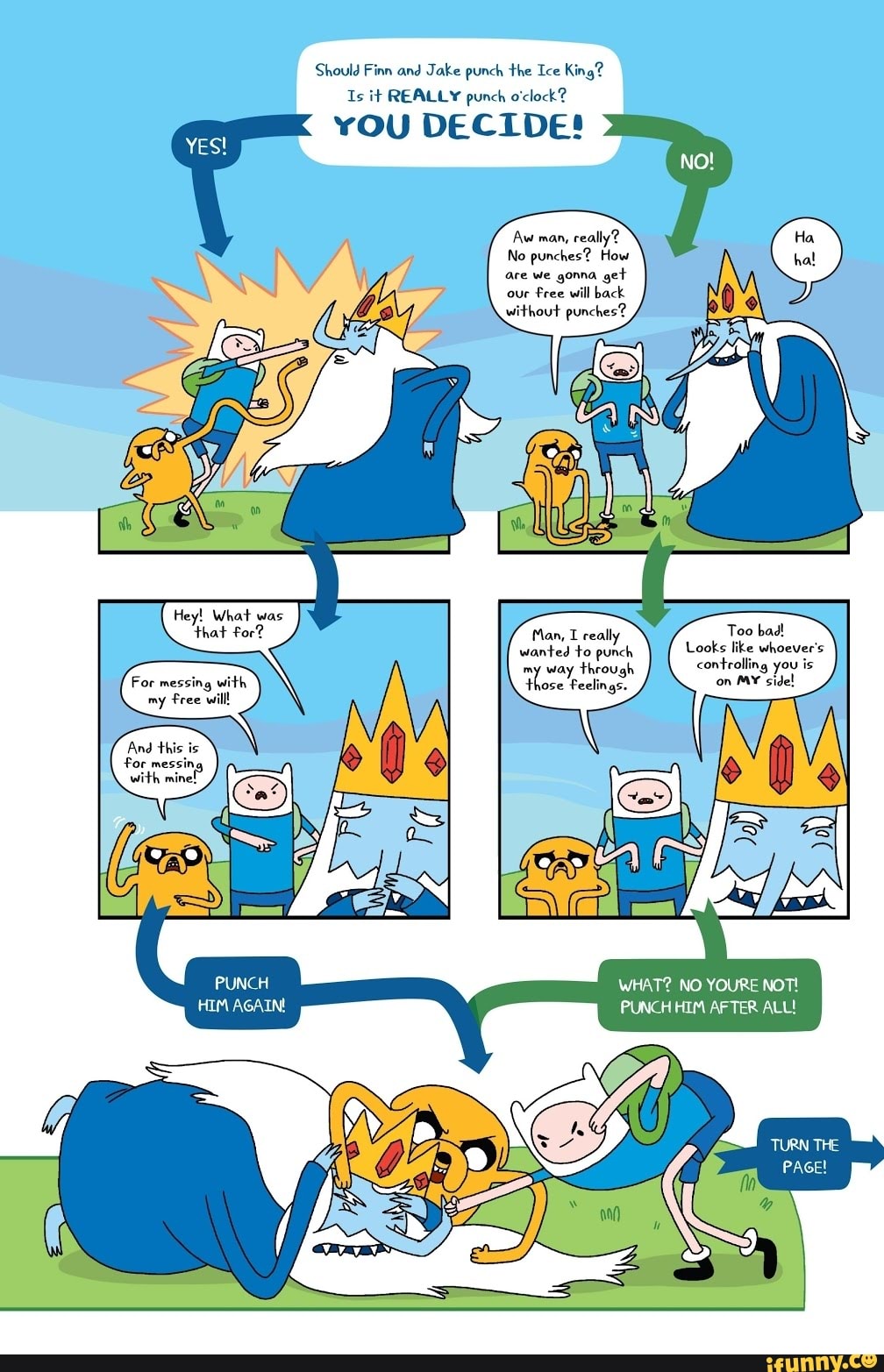 Should Finn and Jake punch the Ice King? Is it REALLY punch o'clock ...