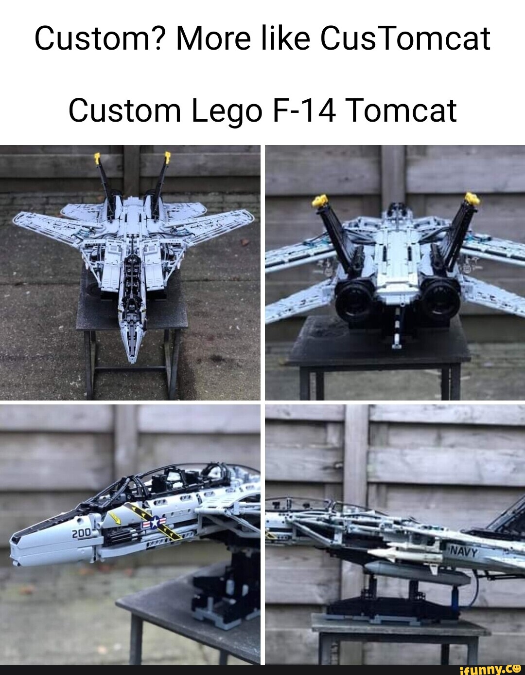 Custom? More like CusTomcat Custom Lego F-14 Tomcat - iFunny