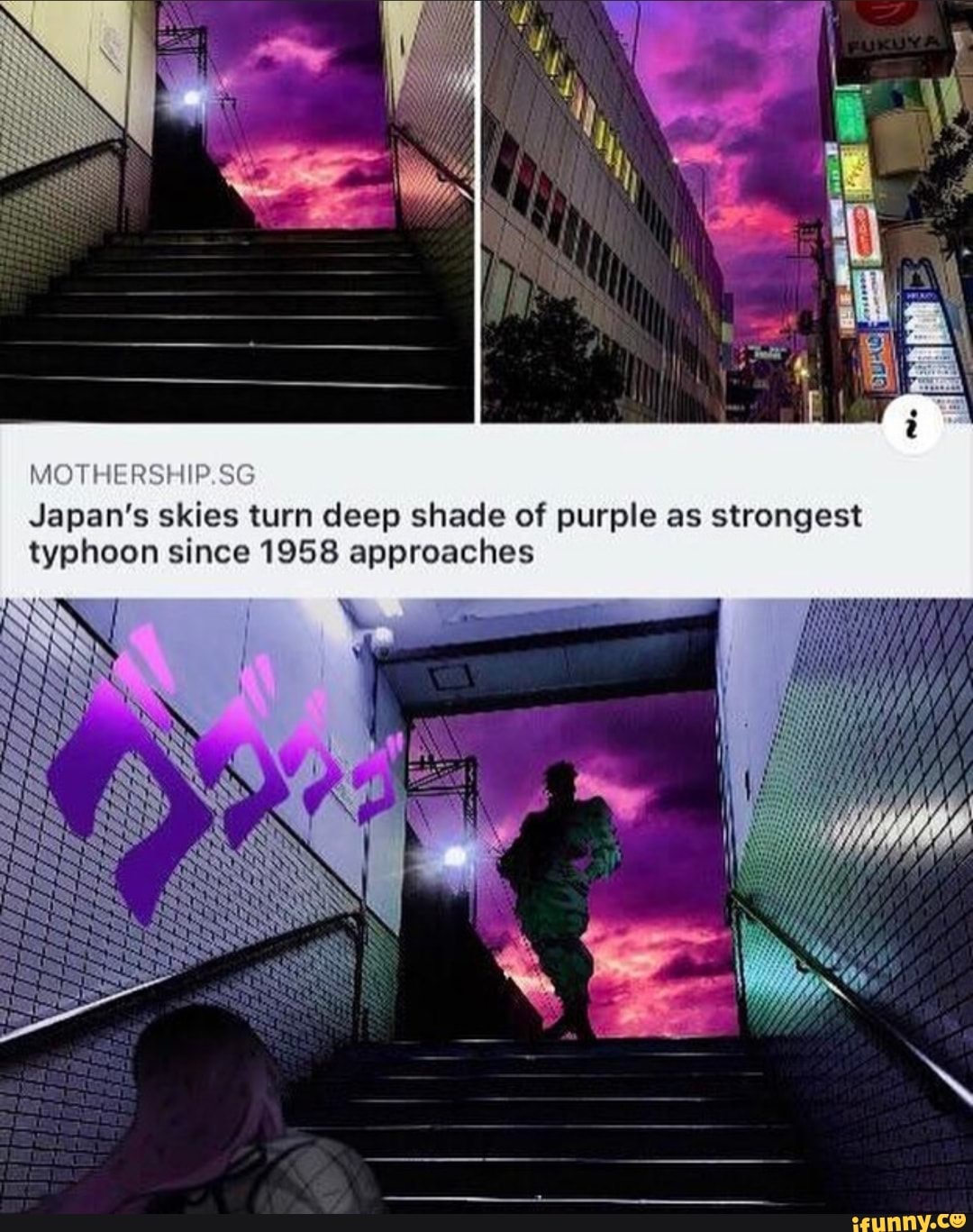 1 1 Japan’s skies turn deep shade of purple as strongest typhoon since ...