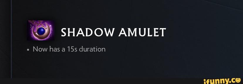 SHADOW AMULET Now has a duration - iFunny