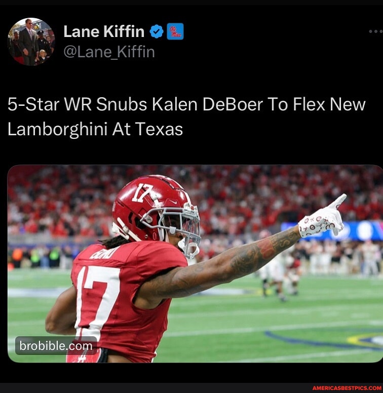 Does Lane have a point here? - Lane kiffin OB @Lane Kiffin 5-Star WR ...
