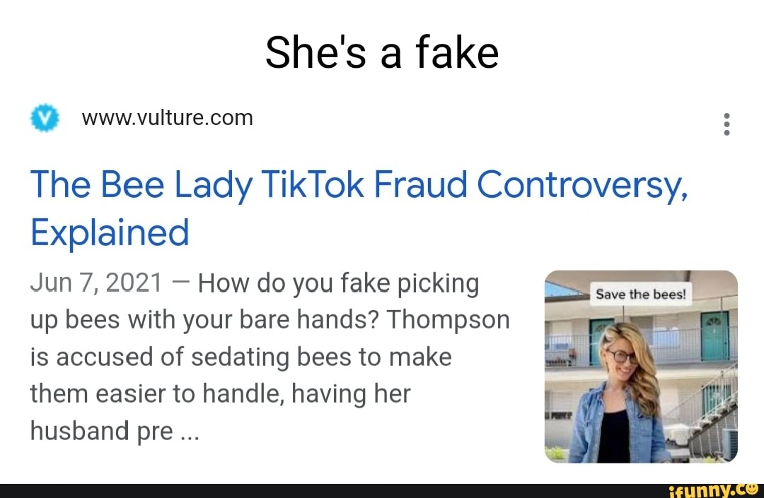 She's a fake The Bee Lady TikTok Fraud Controversy, Explained Jun 7 ...