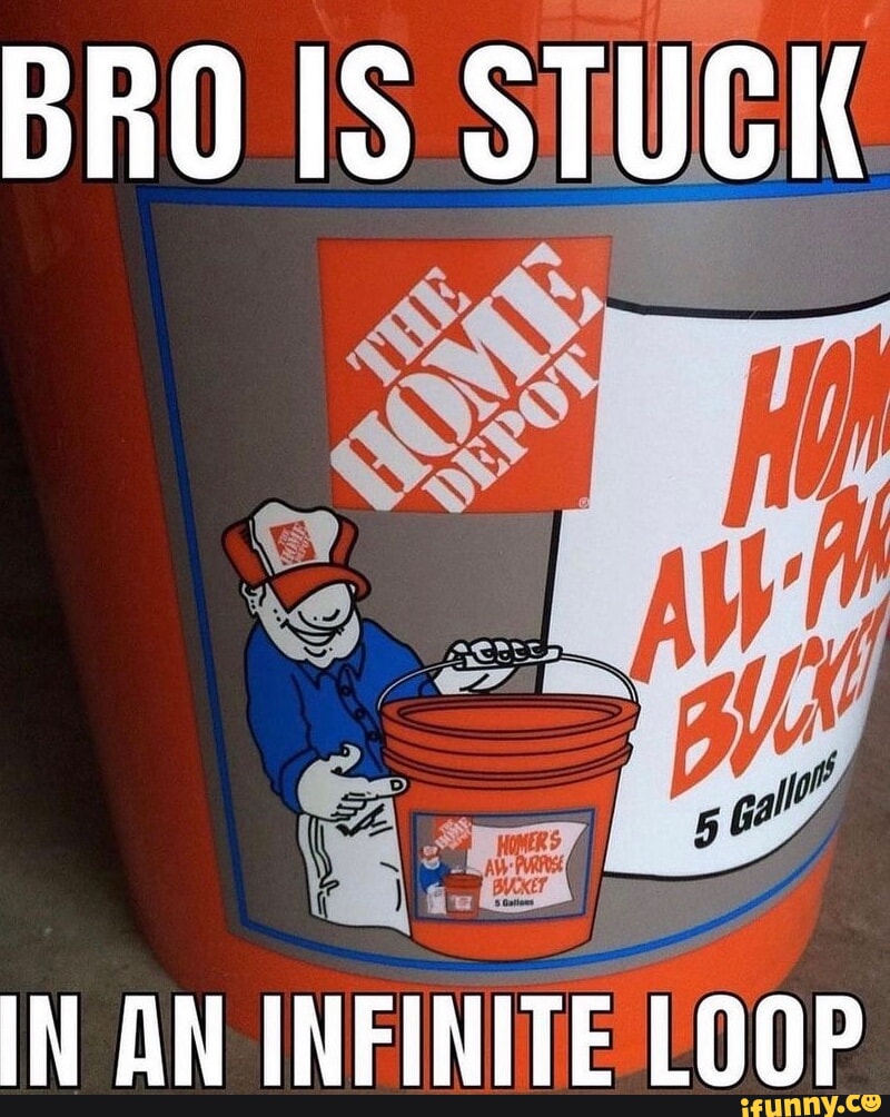 BRO IS STUCK IN ON INFINITE LOOP - iFunny