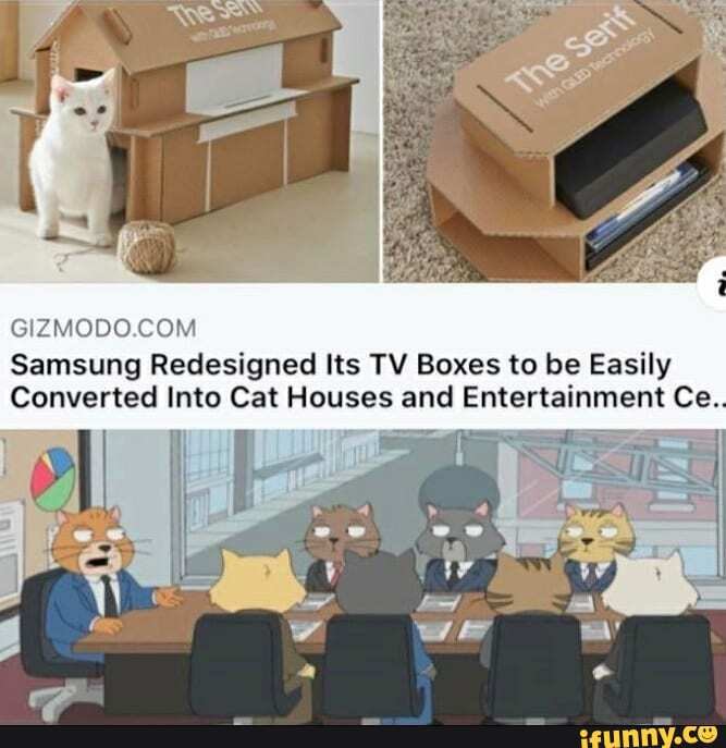Samsung Redesigned Its TV Boxes to be Easily Converted Into Cat Houses ...