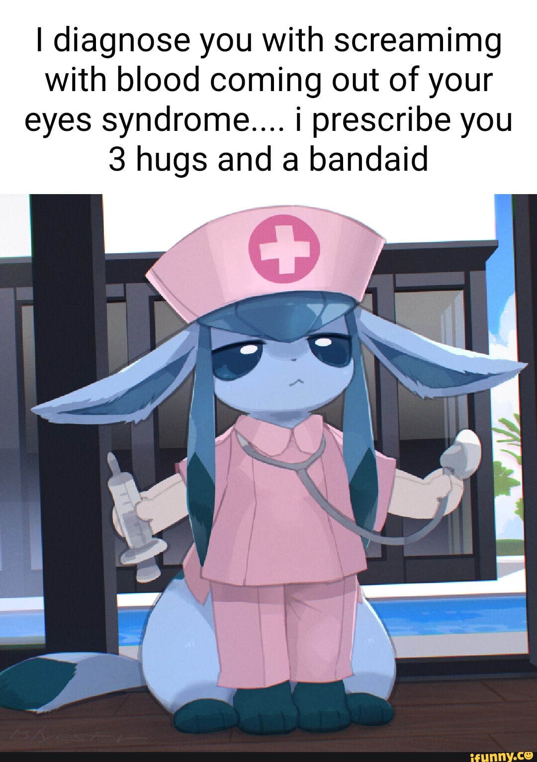 I diagnose you with screamimg with blood coming out of your eyes ...