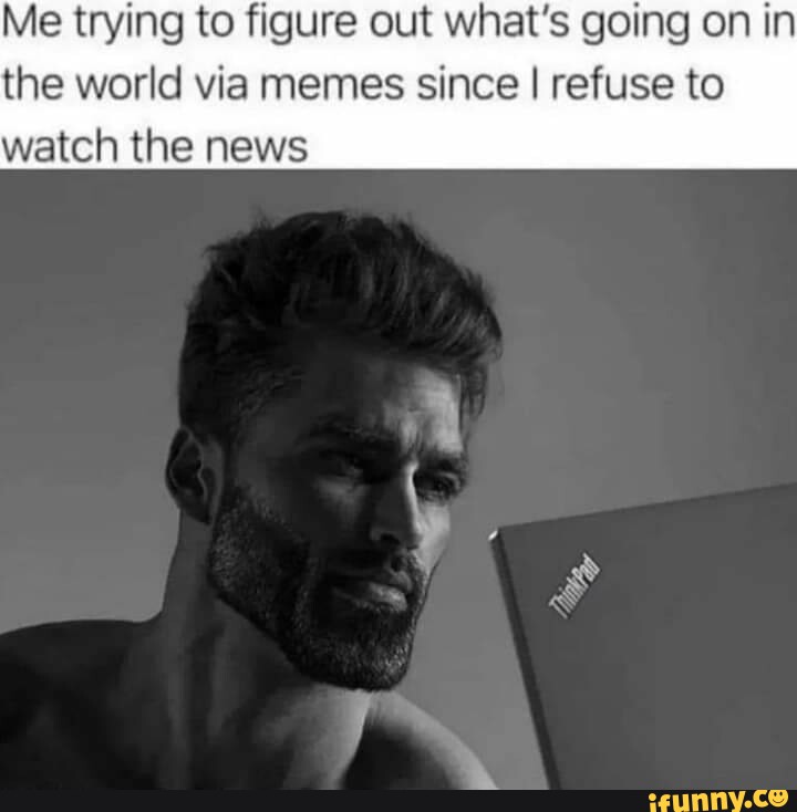 Me trying to figure out what's going on in the world via memes since I ...