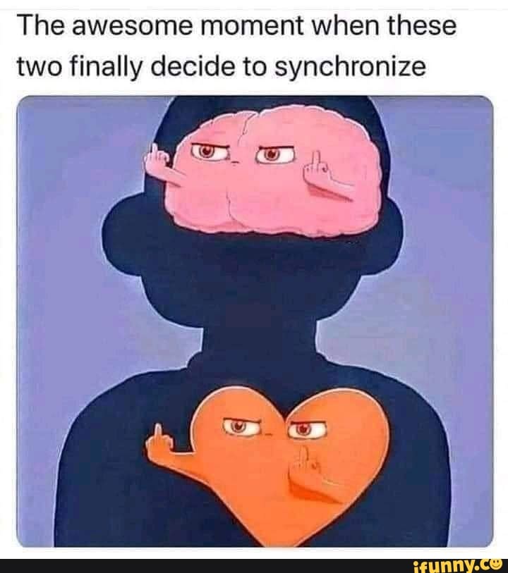 The awesome moment when these two finally decide to synchronize - iFunny