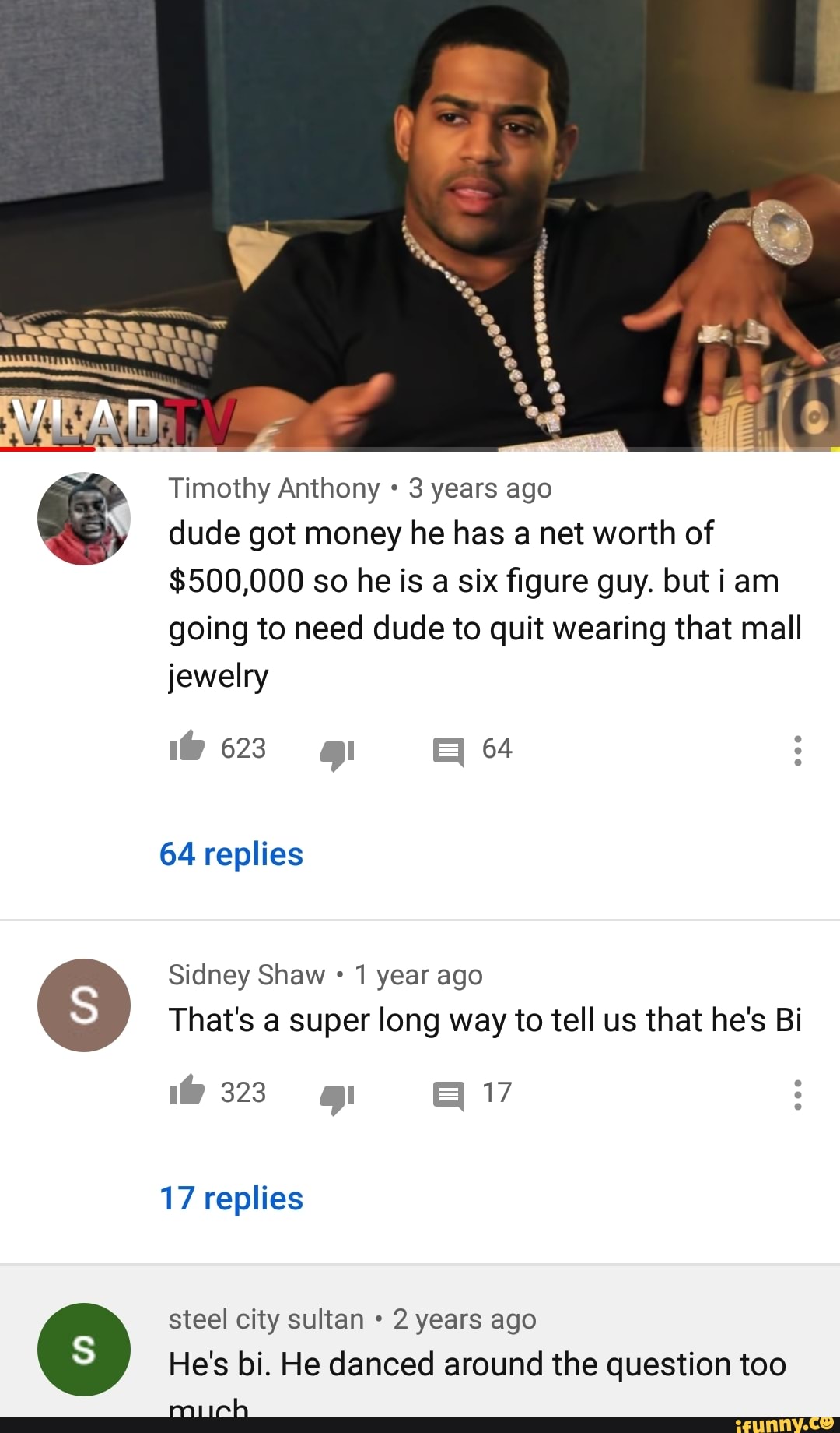 Timothy Anthony 3 years ago dude got money he has a net worth of ...