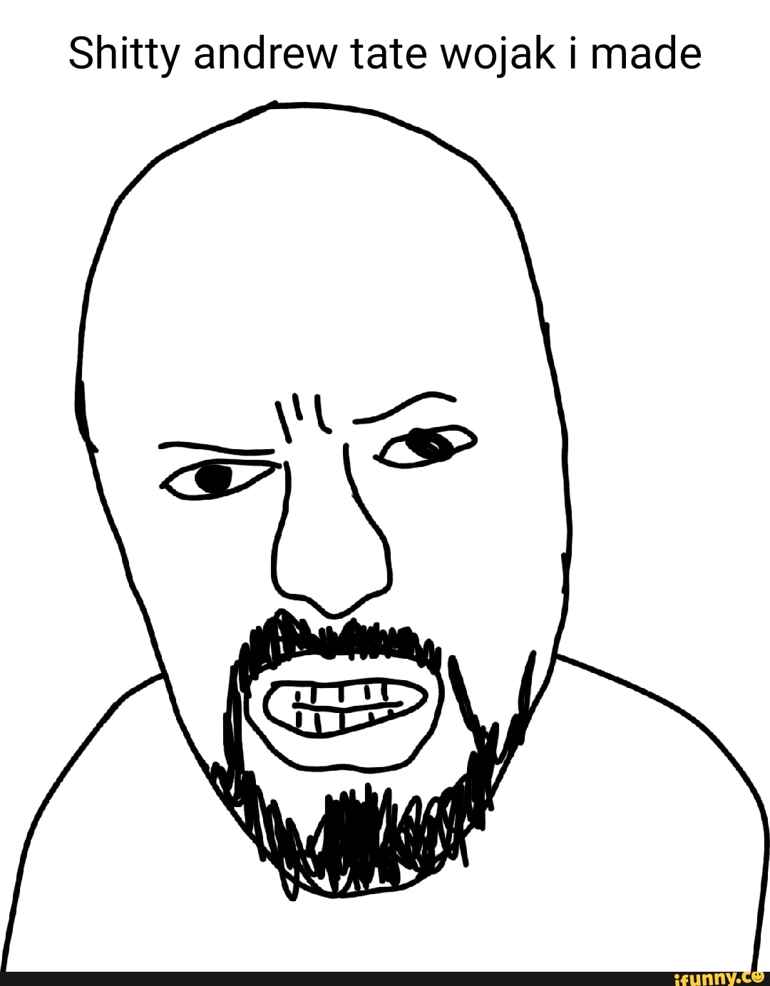 Shitty andrew tate wojak i made - iFunny