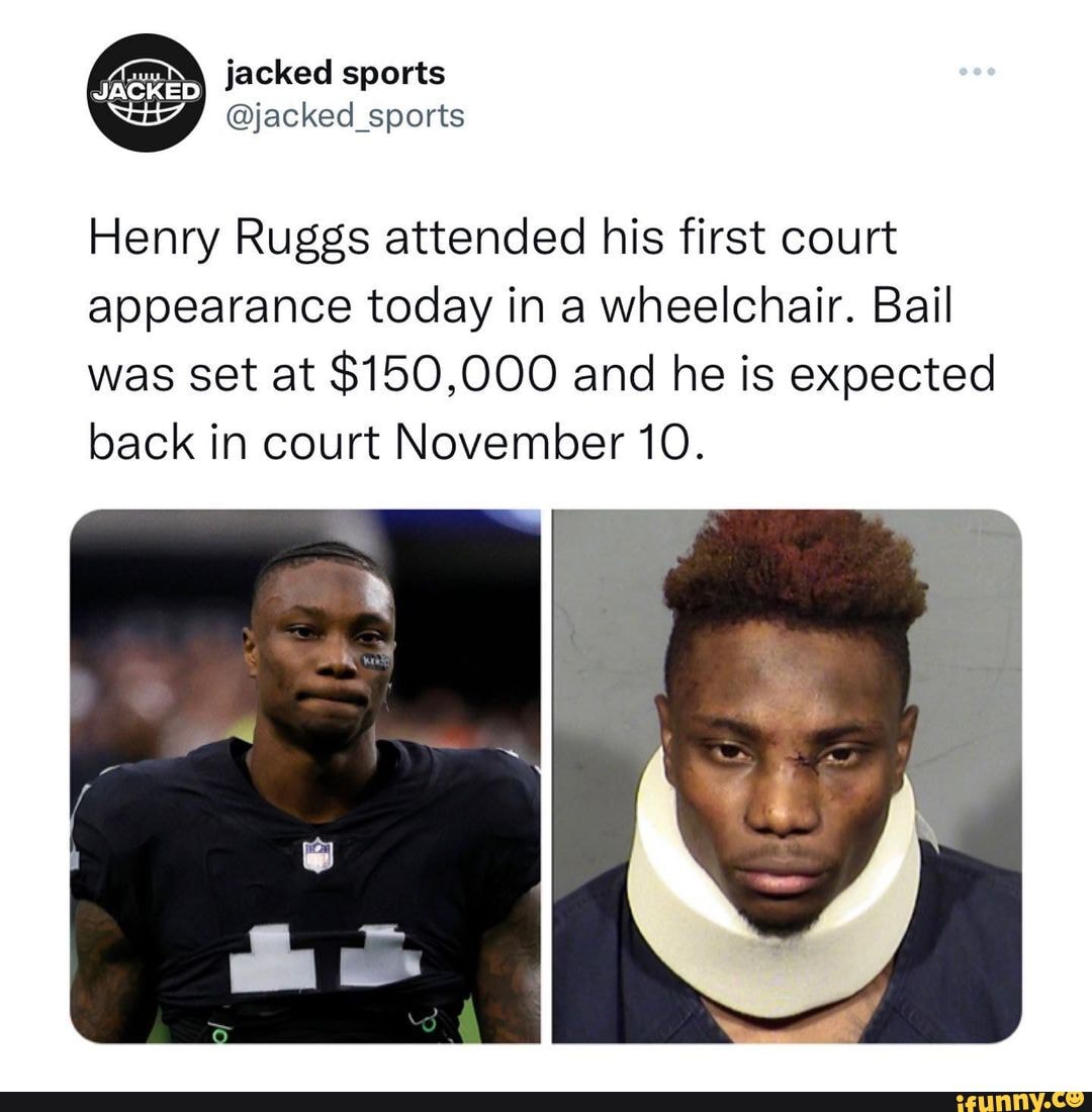 Jacked sports @jacked sports Henry Ruggs attended his first court ...