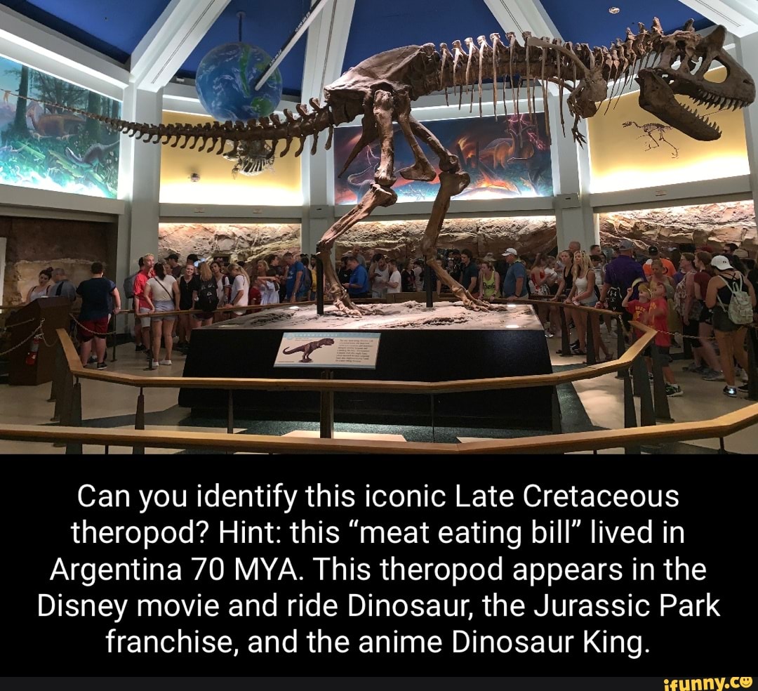 Can you identify this iconic Late Cretaceous theropod? Hint: this "meat ...