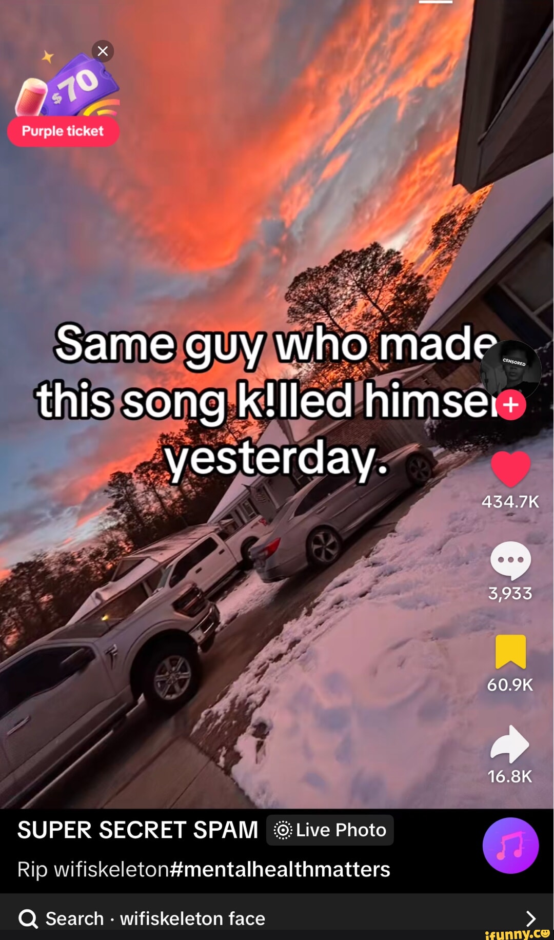 Purple ticket Same guy who made this song himsei+ yesterday. 434.7K ...