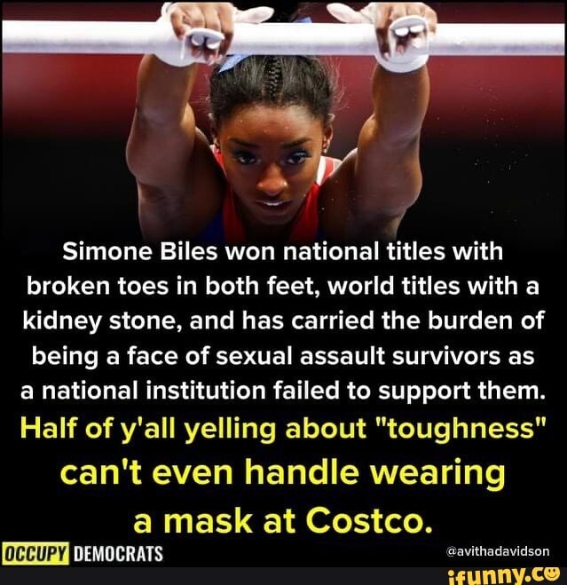 Simone Biles won national titles with broken toes in both feet, world ...