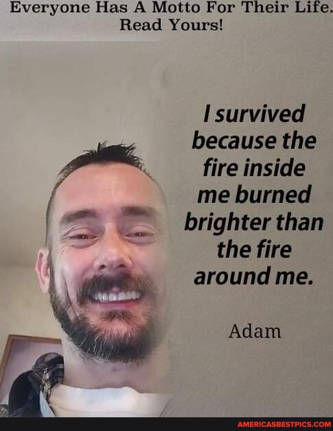Everyone Has A Motto For Their Life. Read Yours! I survived because the ...