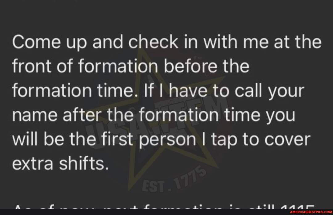 Sounds like 1SG needs group hug - Come up and check in with me at the ...