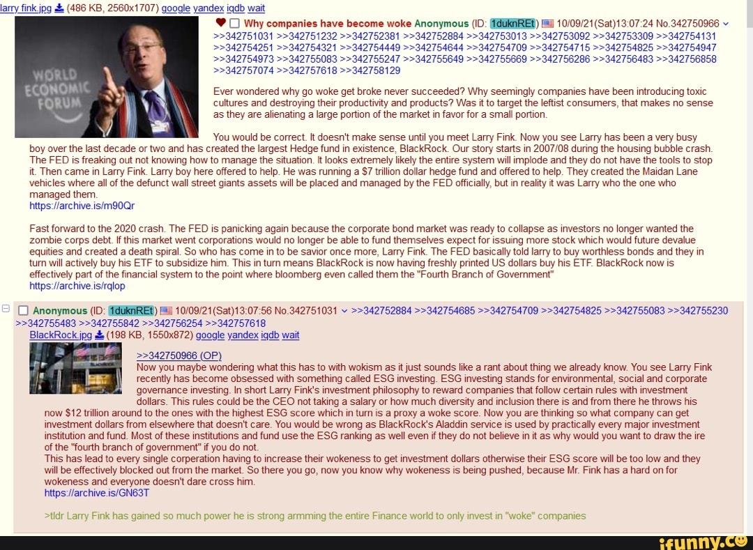 Larryfink memes. Best Collection of funny Larryfink pictures on iFunny