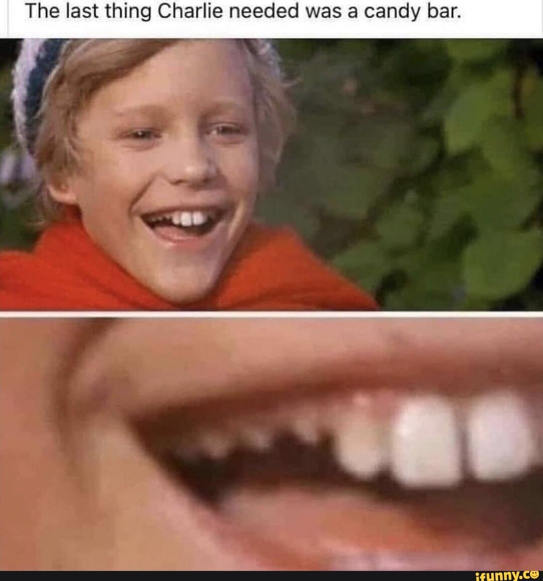 The last thing Charlie needed was a candy bar. - iFunny
