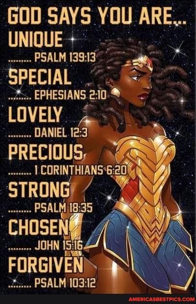 GOD SAYS YOU ARE... UNIQUE PSALM SPECIAL EPHESIANS LOVELY DANIEL Ie ...
