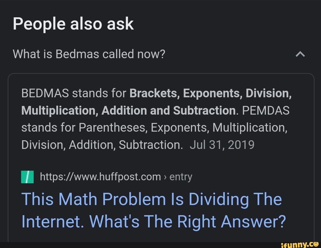 Bedmas memes. Best Collection of funny Bedmas pictures on iFunny