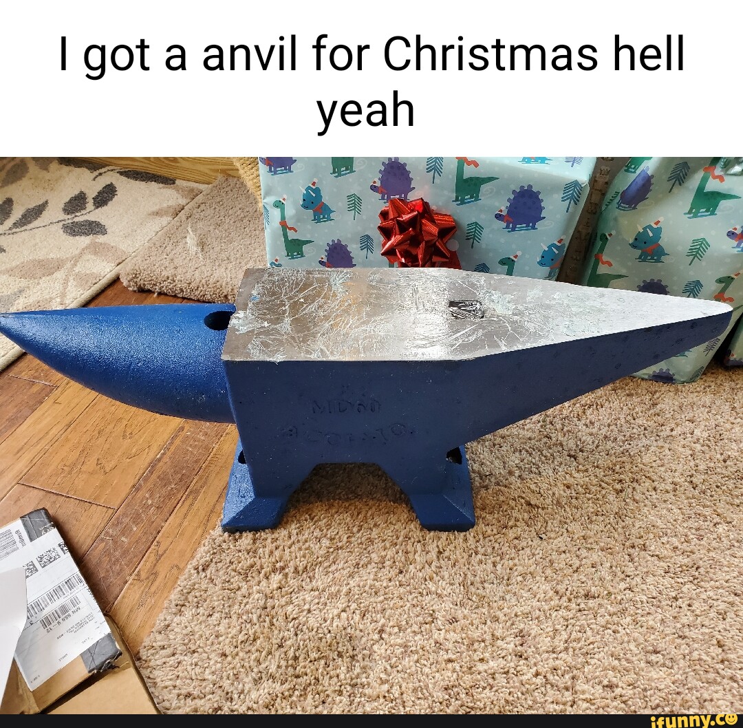 I got a anvil for Christmas hell yeah - iFunny