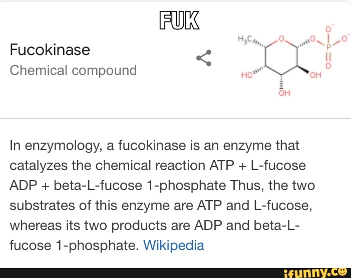 In enzymology, a fucokinase is an enzyme that catalyzes the chemical ...