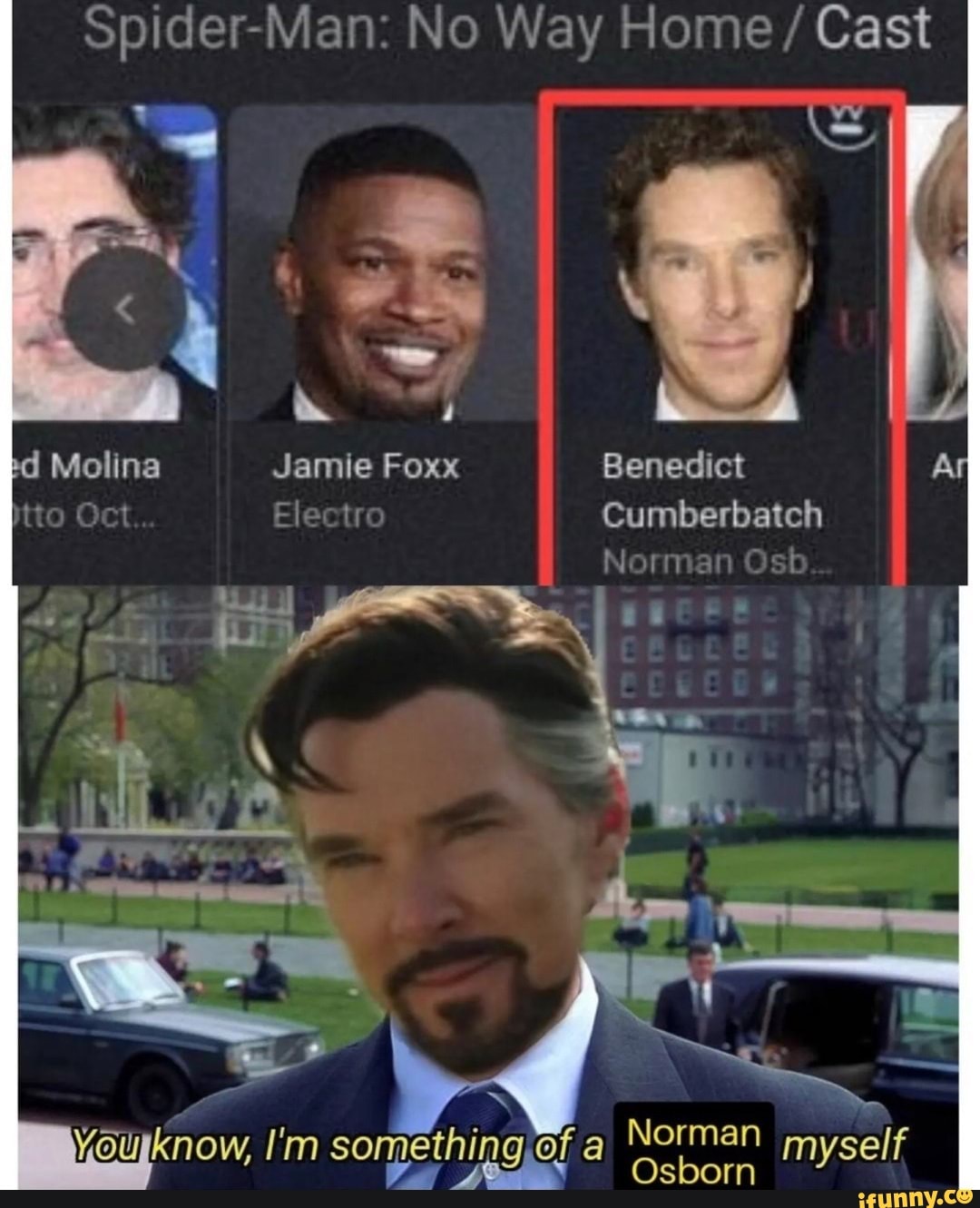 Spider-Man: No Way Home/ Cast Benedict Cumberbatch Norman Osb Jamie ...