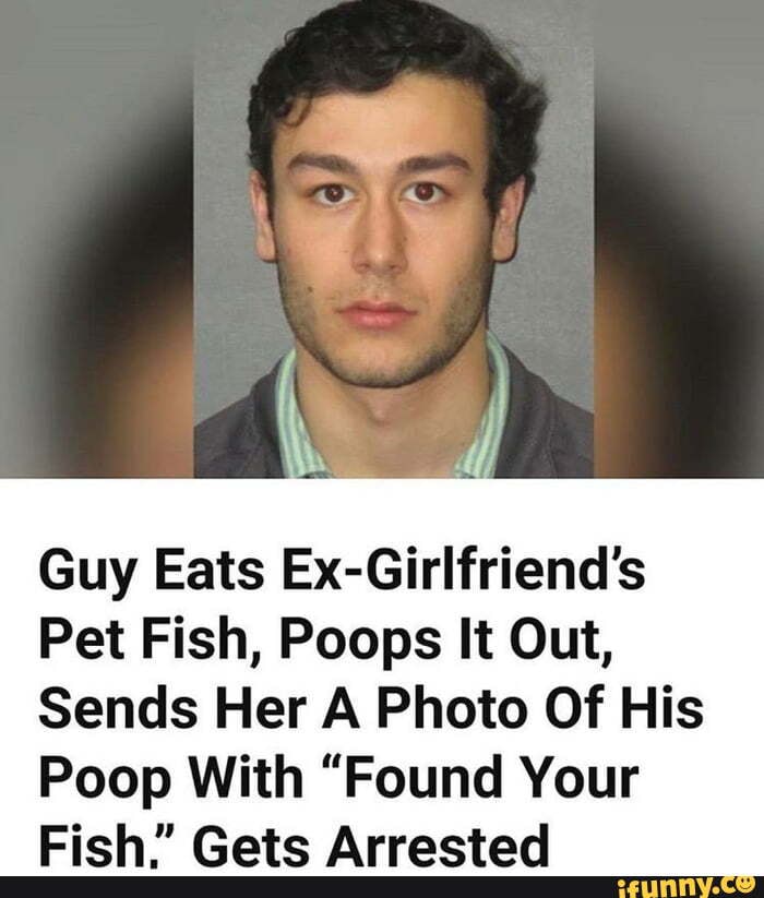 Guy Eats Ex-Girlfriend's Pet Fish, Poops It Out, Sends Her A Photo Of ...