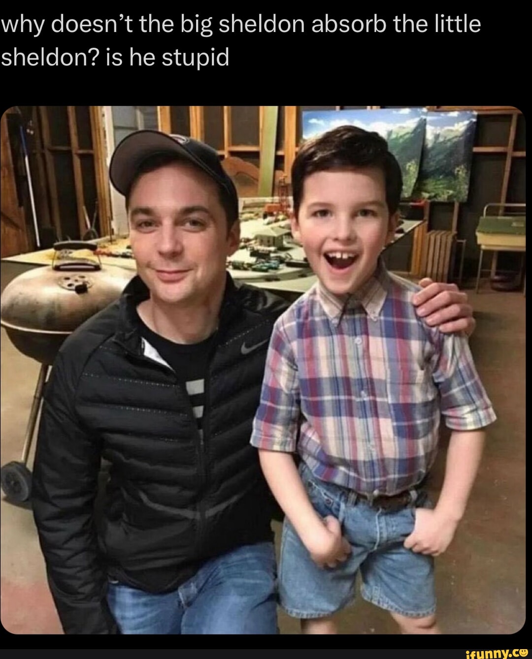 Why doesn't the big sheldon absorb the little sheldon? is he stupid I ...