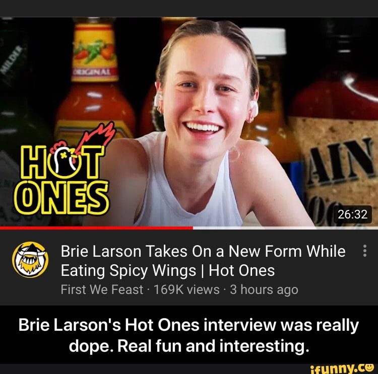 Brie Larson Takes On a New Form While Eating Spicy Wings I Hot Ones ...