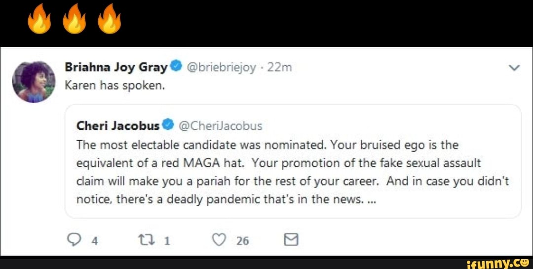 Cheri Jacobus @Che The most electable candidate was nominated. Your ...