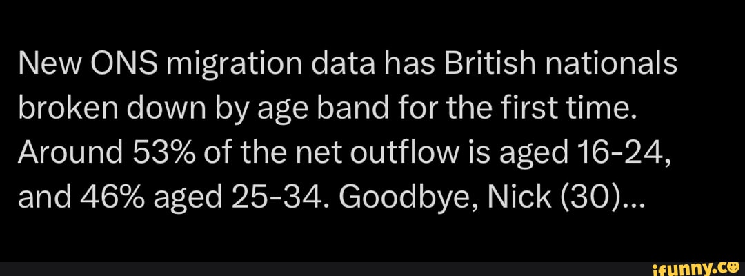New ONS migration data has British nationals broken down by age band ...