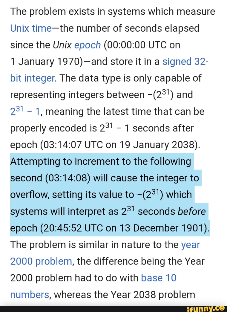 2038 memes. Best Collection of funny 2038 pictures on iFunny
