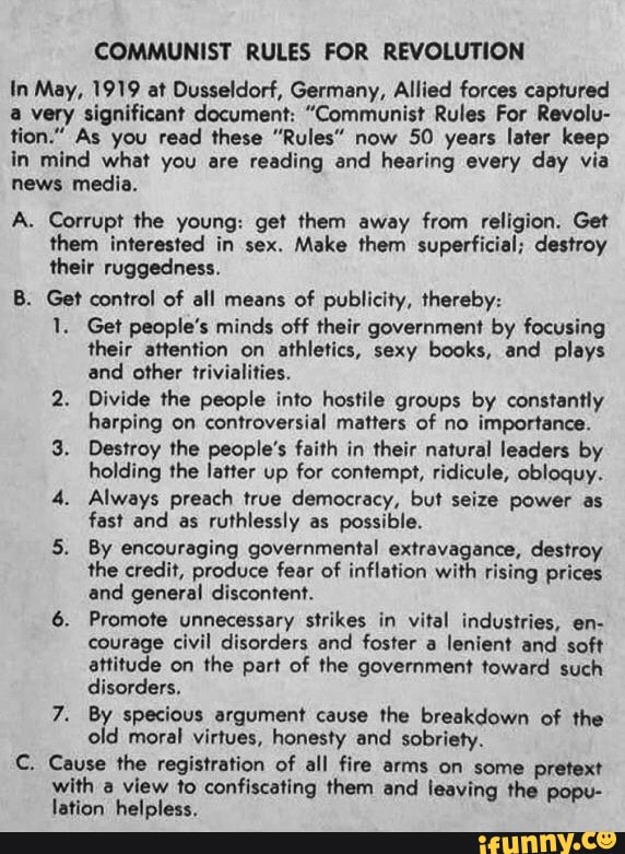 COMMUNIST RULES FOR REVOLUTION In May, 1919 at Dusseldorf, Germany ...