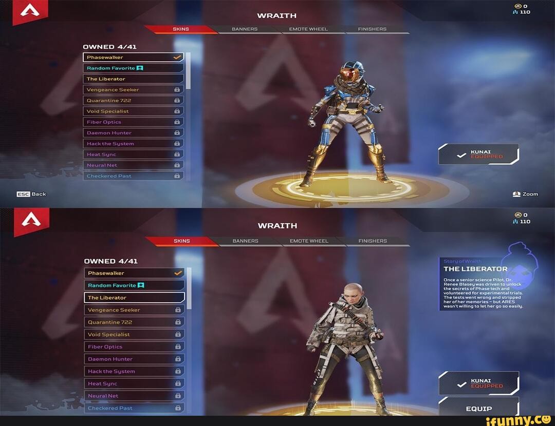 APEX Legends ( DzGAMINGSHOP ) - WRAITH BANNERS. EMoTE WHEEL FINISHERS OWNED Phasewalker Random ...