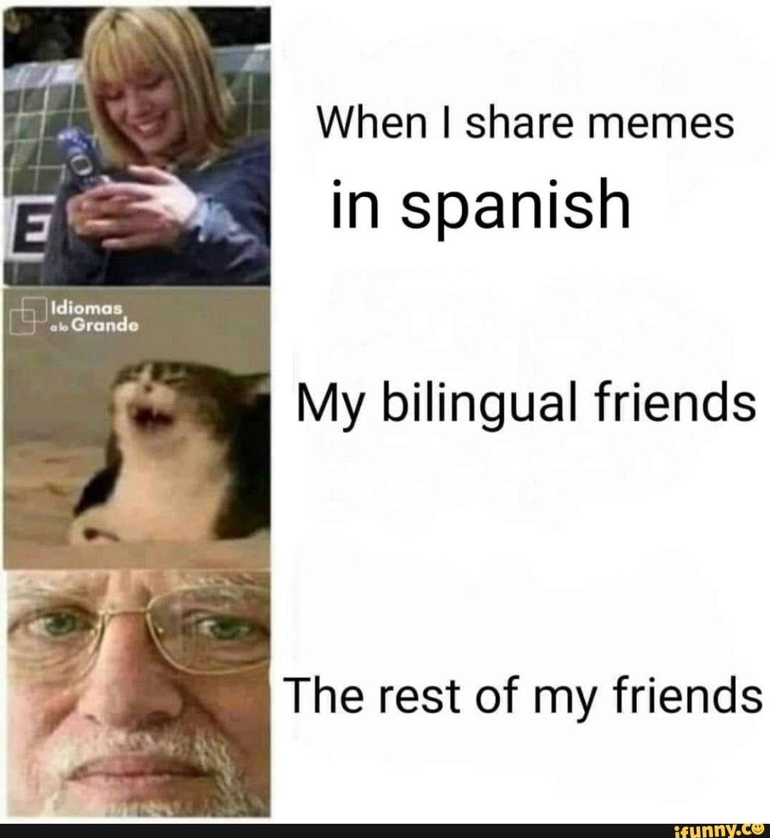 When I share memes in spanish My bilingual friends The rest of my ...