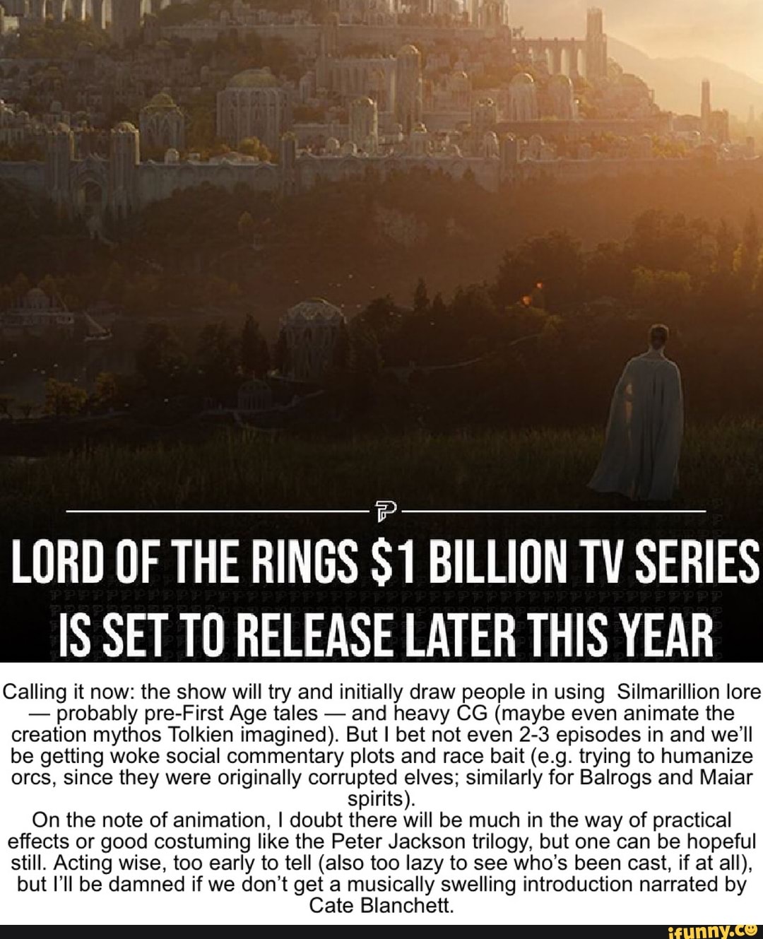 LORD OF THE RINGS $1 BILLION TV SERIES IS SET TO RELEASE LATER THIS ...