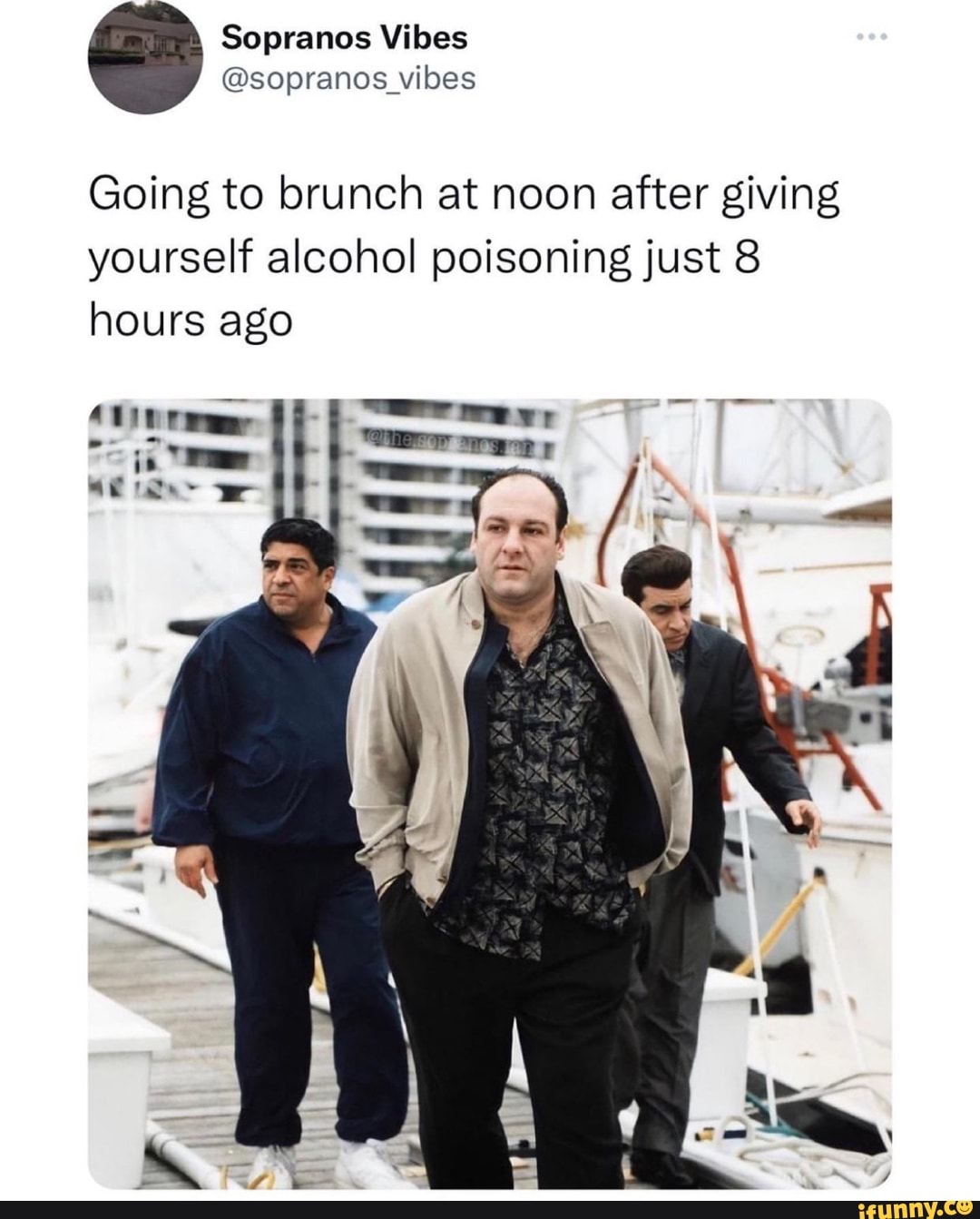 Sopranos Vibes @sopranos vibes Going to brunch at noon after giving ...
