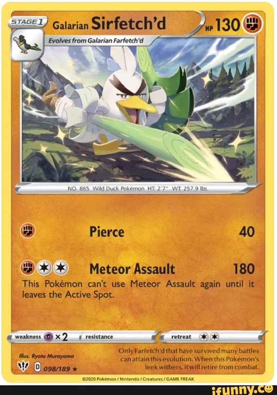 30@) Evolves from Pierce 40 * * Meteor Assault 180 This Pokmmon can't ...