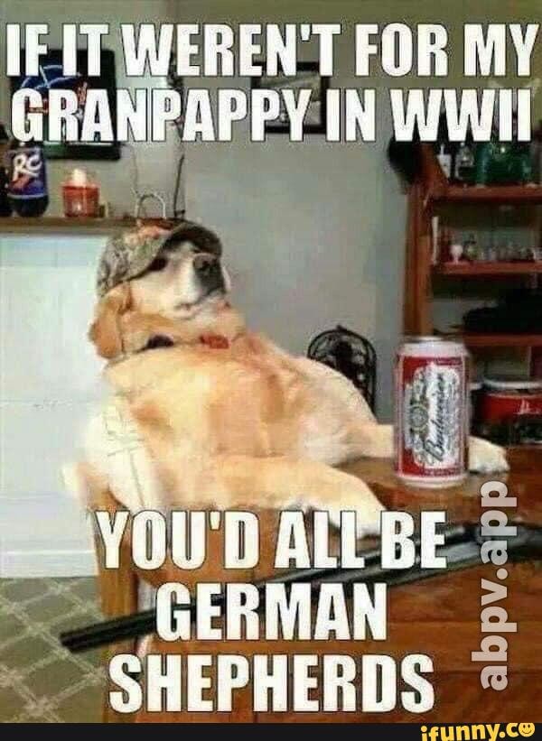 Phone clearing Meme Dump - IF IT WEREN'T FOR MY PAPPY WWIT GERMAN BE ...